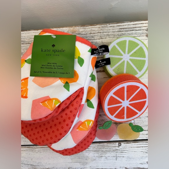 kate spade | Kitchen | Kate Spade Citrus Kitchen Bundle W Mini Mitts ...